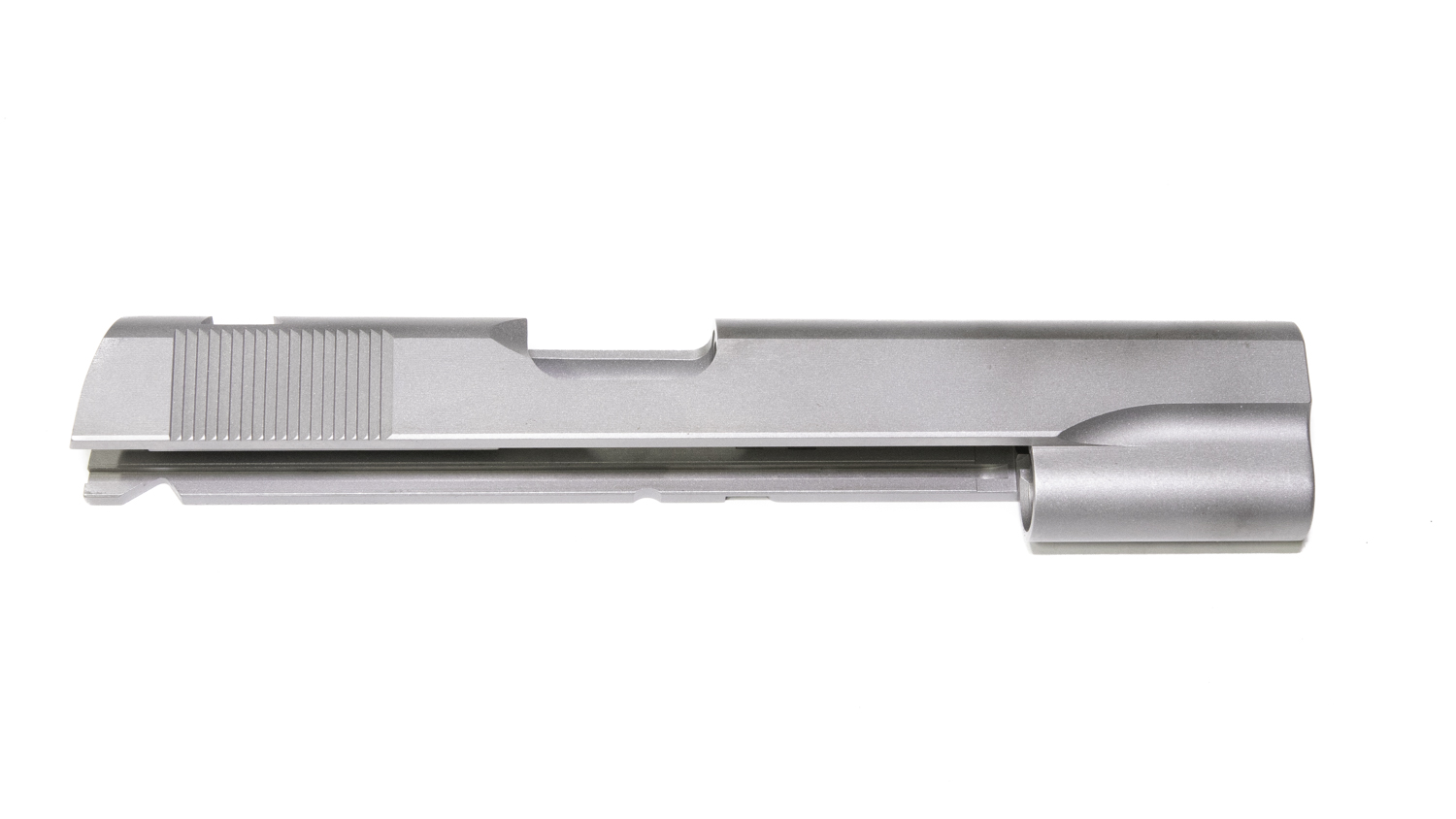 1911 COMMANDER SLIDE 45/9/38 4.25" STAINLESS REAR SERRATIONS WITH NOVAK ...