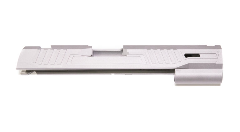 1911 COMMANDER SLIDE 45/9/38 4.25" STAINLESS REAR SERRATIONS WITH NOVAK ...