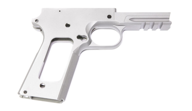 1911 GOVERNMENT FRAME SERIES 80 416R WITH TACTICAL RAIL AND CHECKERED ...