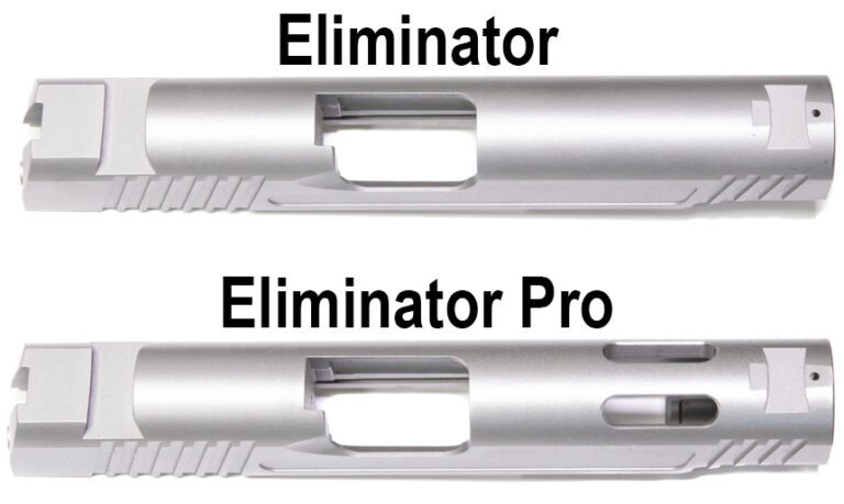 1911 COMMANDER ELIMINATOR PRO CUT SLIDE 45ACP/9MM 4.25" WITH NOVAK ...