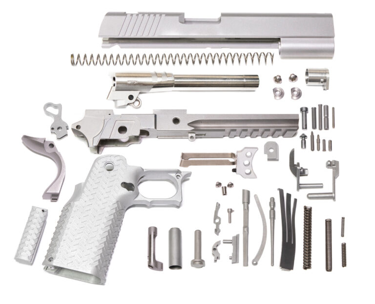 1911 80% OFFICER BUILD KIT 3.5" 45 ALUMINUM FRAME CHECKERED GRIP NOVAK ...