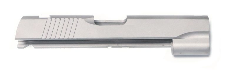 1911 COMMANDER SLIDE 45/9/38 4.25" STAINLESS REAR SERRATIONS WITH NOVAK ...